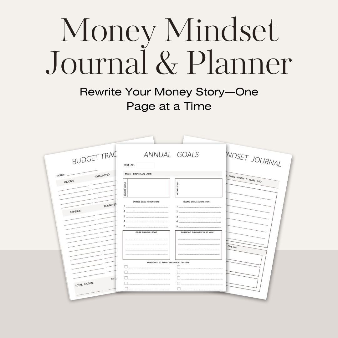 Money Mindset Planner and Journal, Budget Planner, Digital Journal ...