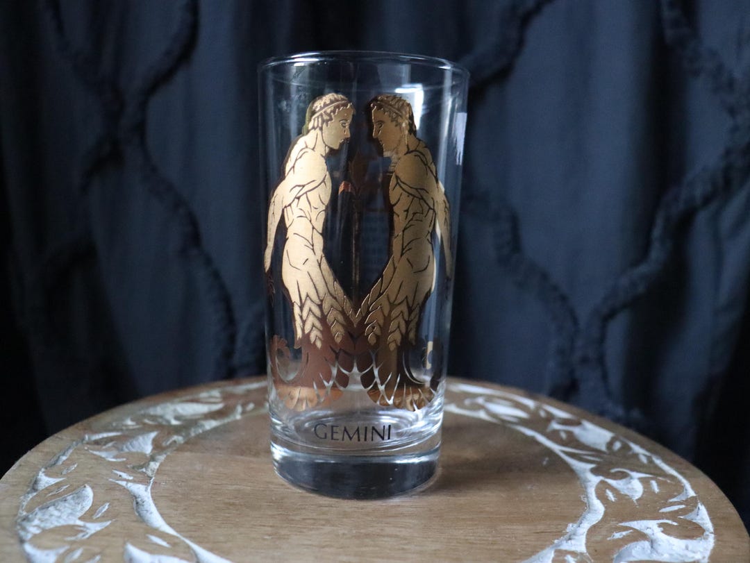 Anchor Hocking Zodiac Highball Glass Pisces OR Gemini - Etsy