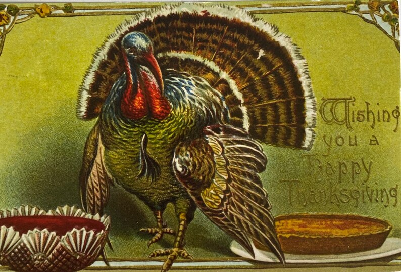 Five Tom Turkey Thanksgiving Cards - Etsy