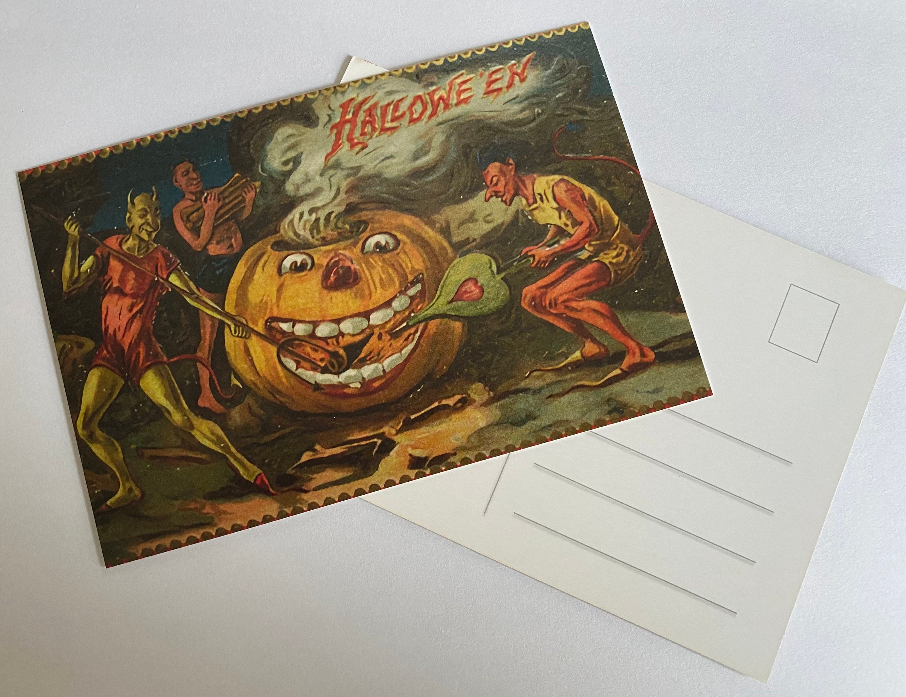 Five Freakishly Fun Halloween Postcards - Etsy