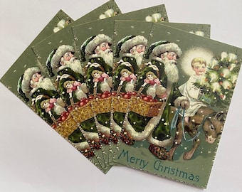 HOLIDAY POSTCARD SET Set of 10 Peace Joy Love Postcards, Wishing You a ...