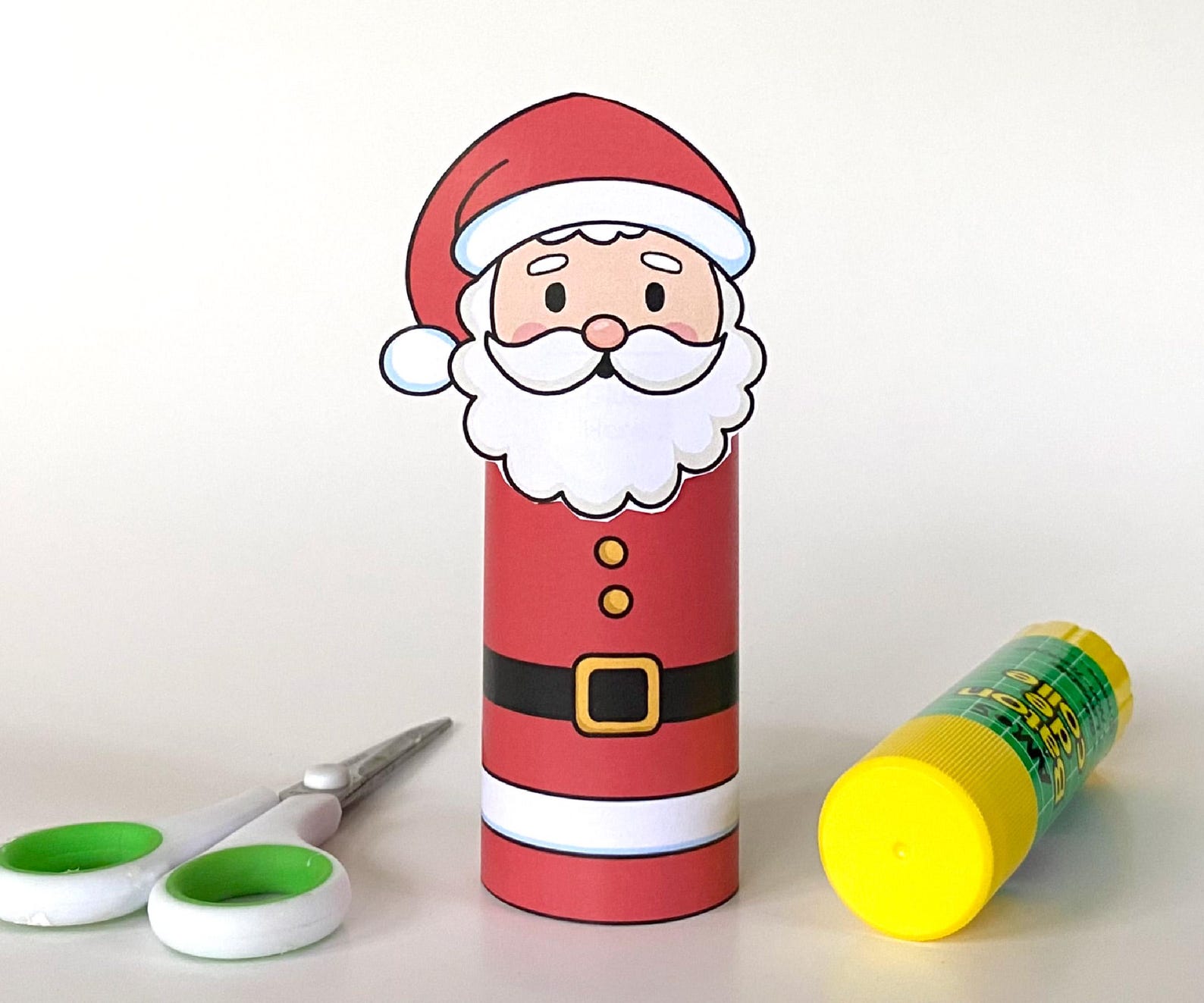 Santa Cut and Paste Craft: Xmas Paper Decoration (digital Download) - Etsy