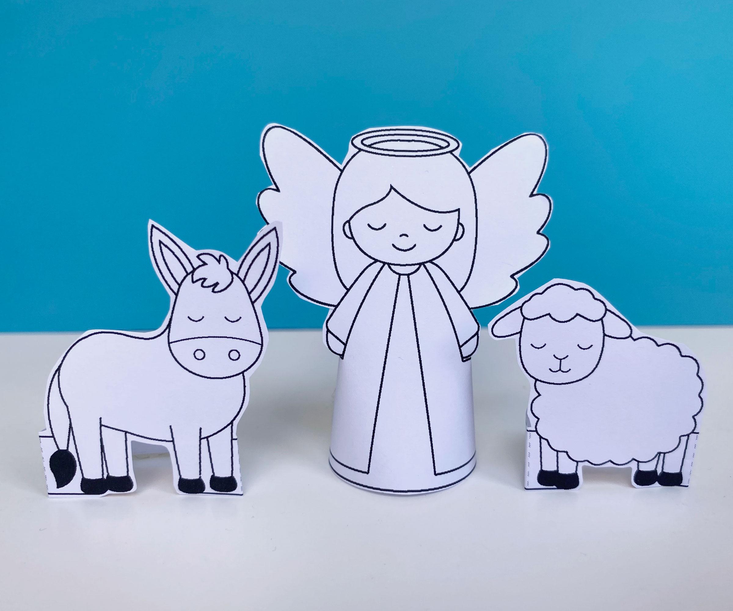Printable Nativity Scene! Christmas Coloring Craft, Fun, 3D, Cut ...