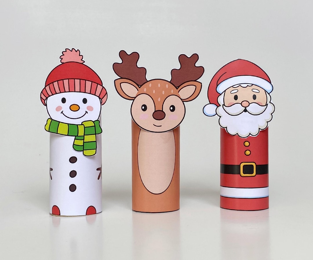 Santa Craft Bundle: Cut & Paste Xmas Decorations (digital Download) - Etsy