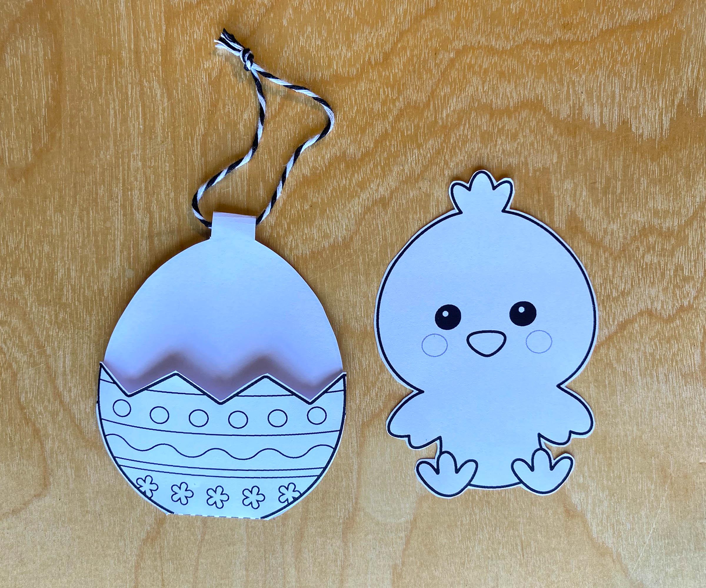 Easter Chick Craft: Color, Cut & Paste Activity (PDF Download) - Etsy