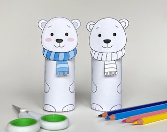 Penguin Printable! Cut and Paste Winter Craft, Kids Activity, Coloring ...