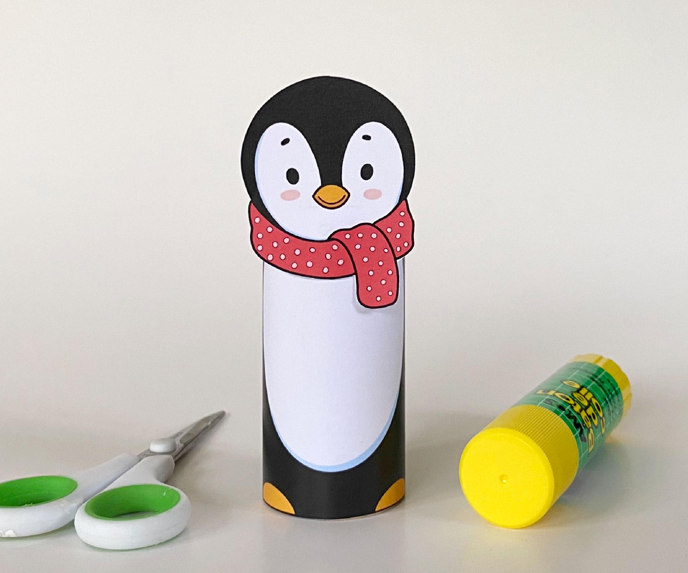 Penguin Printable Bundle Cut and Paste Xmas Kids Craft, Colouring Fun ...