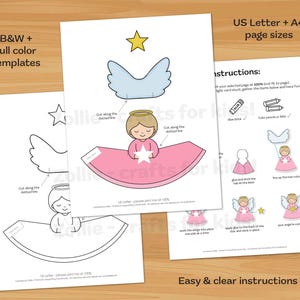 Angel Craft Printable: Cut and Paste DIY Ornament (digital Download) - Etsy