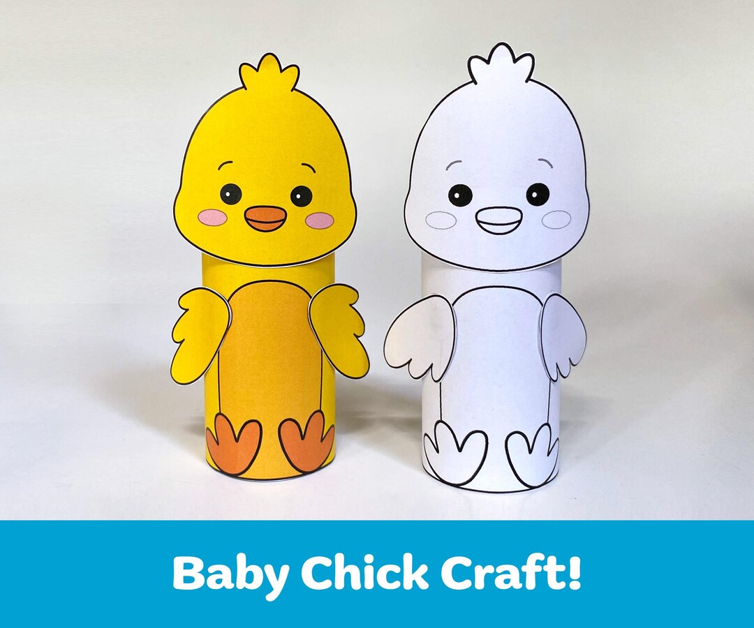 Little Chick Craft: Cut & Paste Activity for Kids (PDF) - Etsy