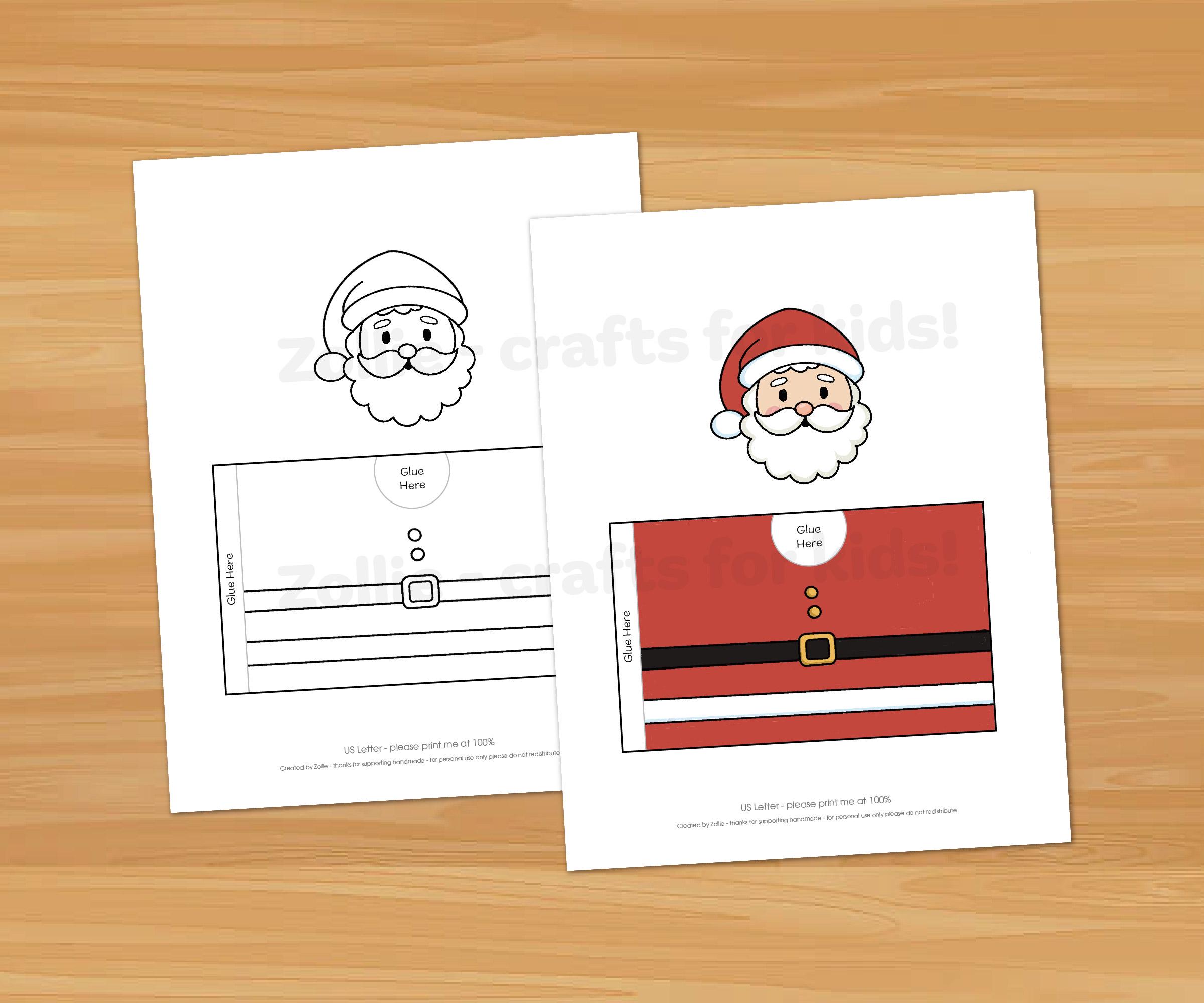 Santa Bundle! - Cut and Paste Xmas Printable Kids Craft, Colouring Fun ...