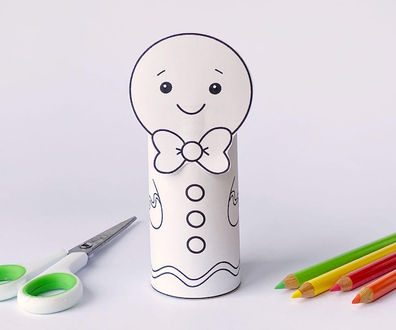 Gingerbread Man Toilet Roll Craft: Christmas DIY Decoration (PDF) - Etsy