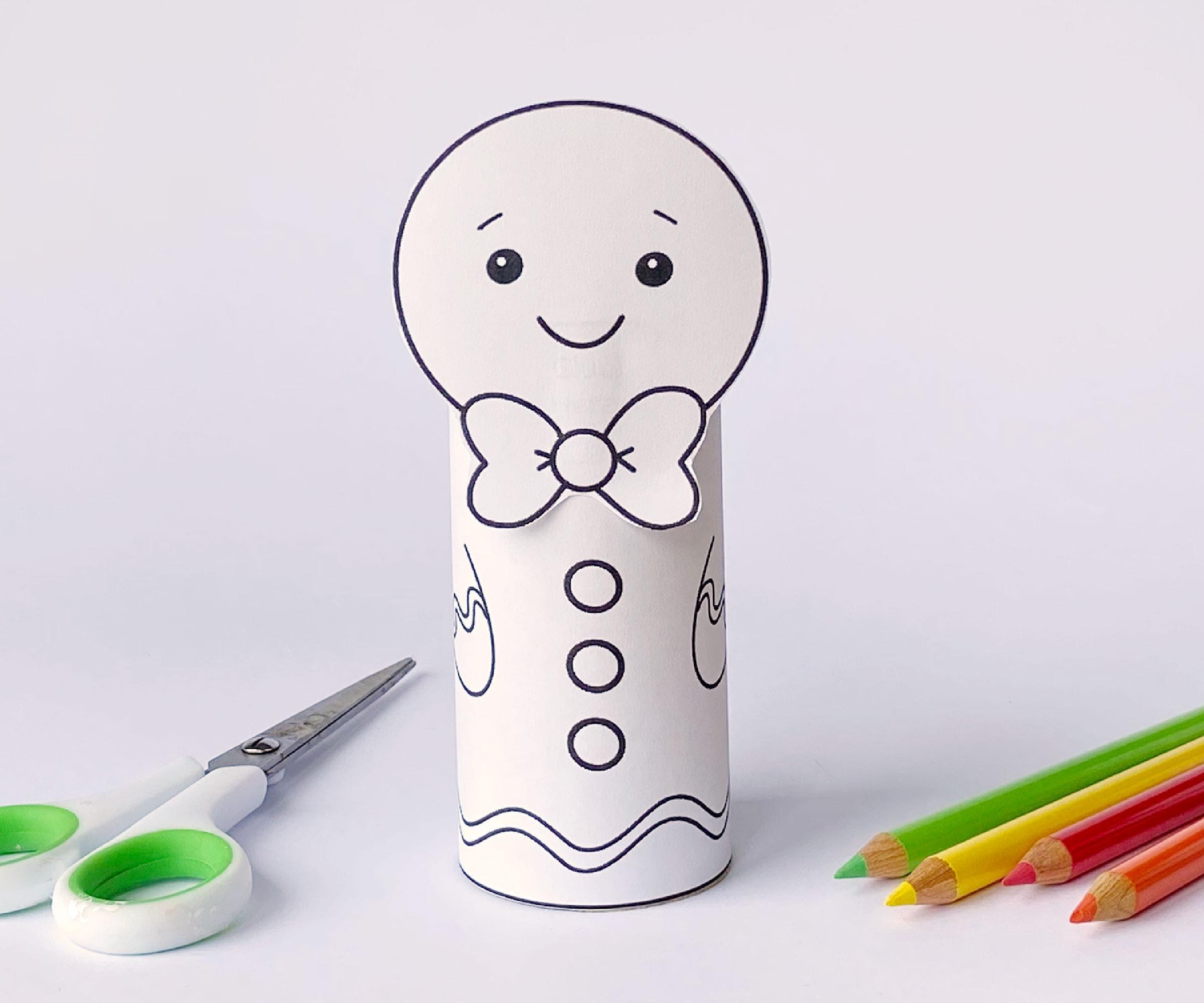 Gingerbread Man Toilet Roll Craft: Christmas DIY Decoration (PDF) - Etsy