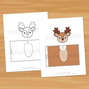 Reindeer Toilet Roll Craft: Winter Cut and Paste Activity (digital ...
