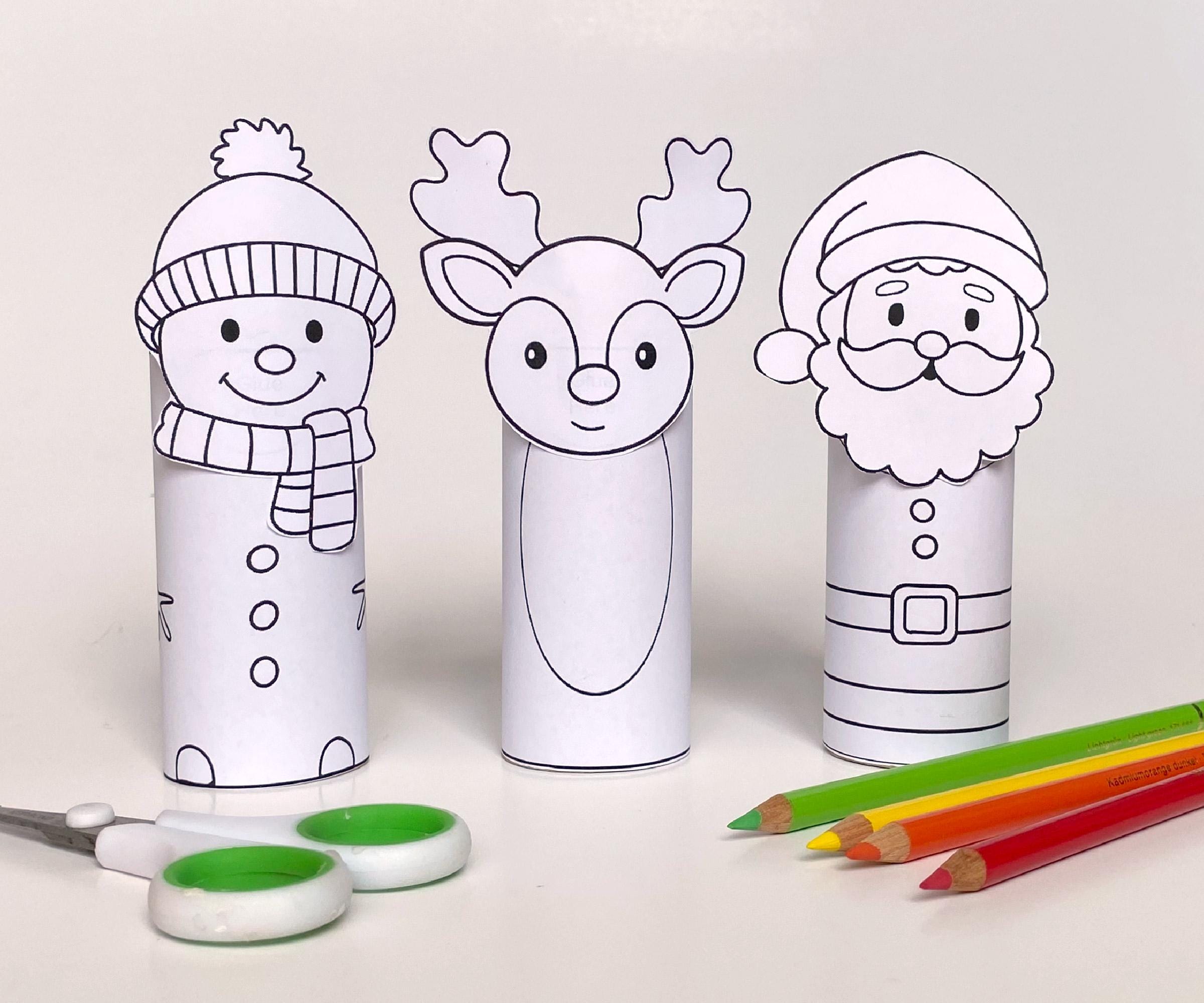 Santa Bundle! - Cut and Paste Xmas Printable Kids Craft, Colouring Fun ...