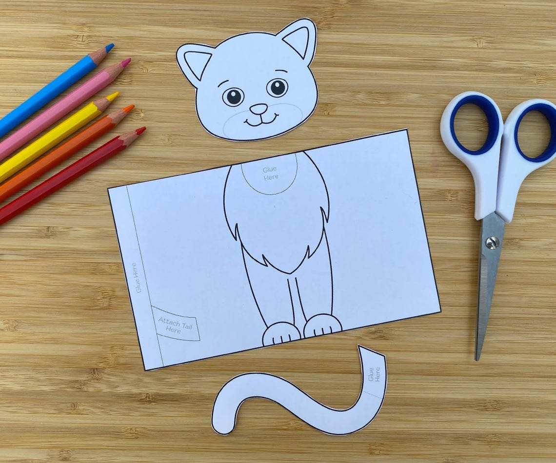 Halloween Cat Craft: Cut & Paste Activity - Toilet Roll Printable ...