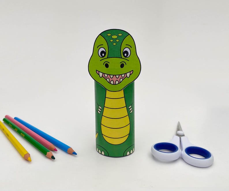3D Tyrannosaurus Rex Craft: Cut, Paste & Color Activity (digital ...