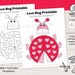 Ladybug Craft for Kids: Cut & Paste Coloring Activity (digital Download ...