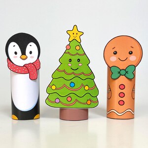 Penguin Printable Bundle Cut and Paste Xmas Kids Craft, Colouring Fun ...