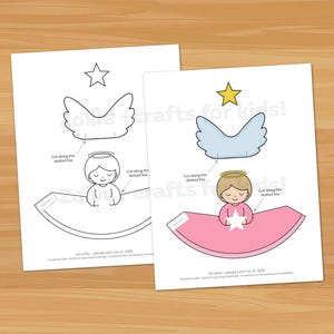Angel Craft Printable: Cut and Paste DIY Ornament (digital Download) - Etsy