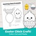 Easter Chick Craft: Color, Cut & Paste Activity (PDF Download) - Etsy