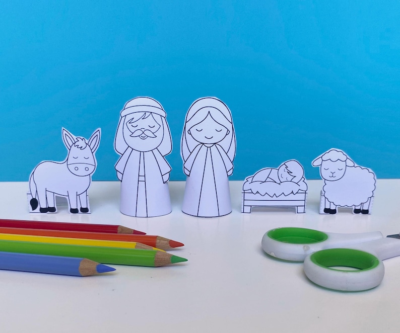 Simple Nativity Scene! Christmas Craft Fun - Instant Download - Etsy
