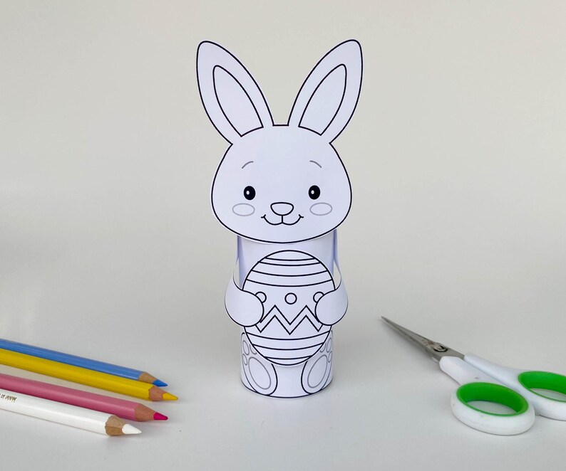Easter Bunny Craft! Printable Cut and Paste Activity for Kids - DIY ...