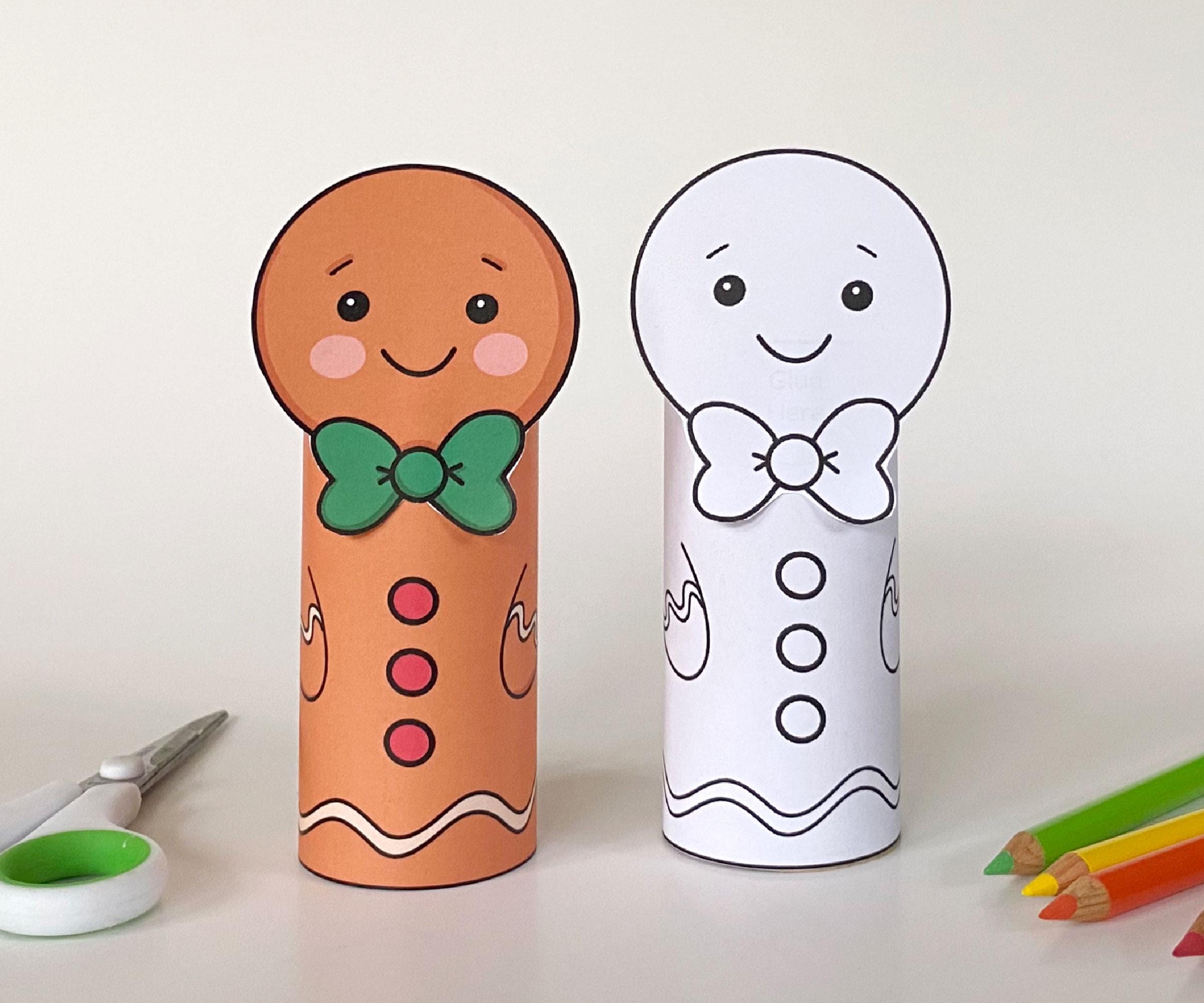 Gingerbread Man Toilet Roll Craft: Christmas DIY Decoration (PDF) - Etsy