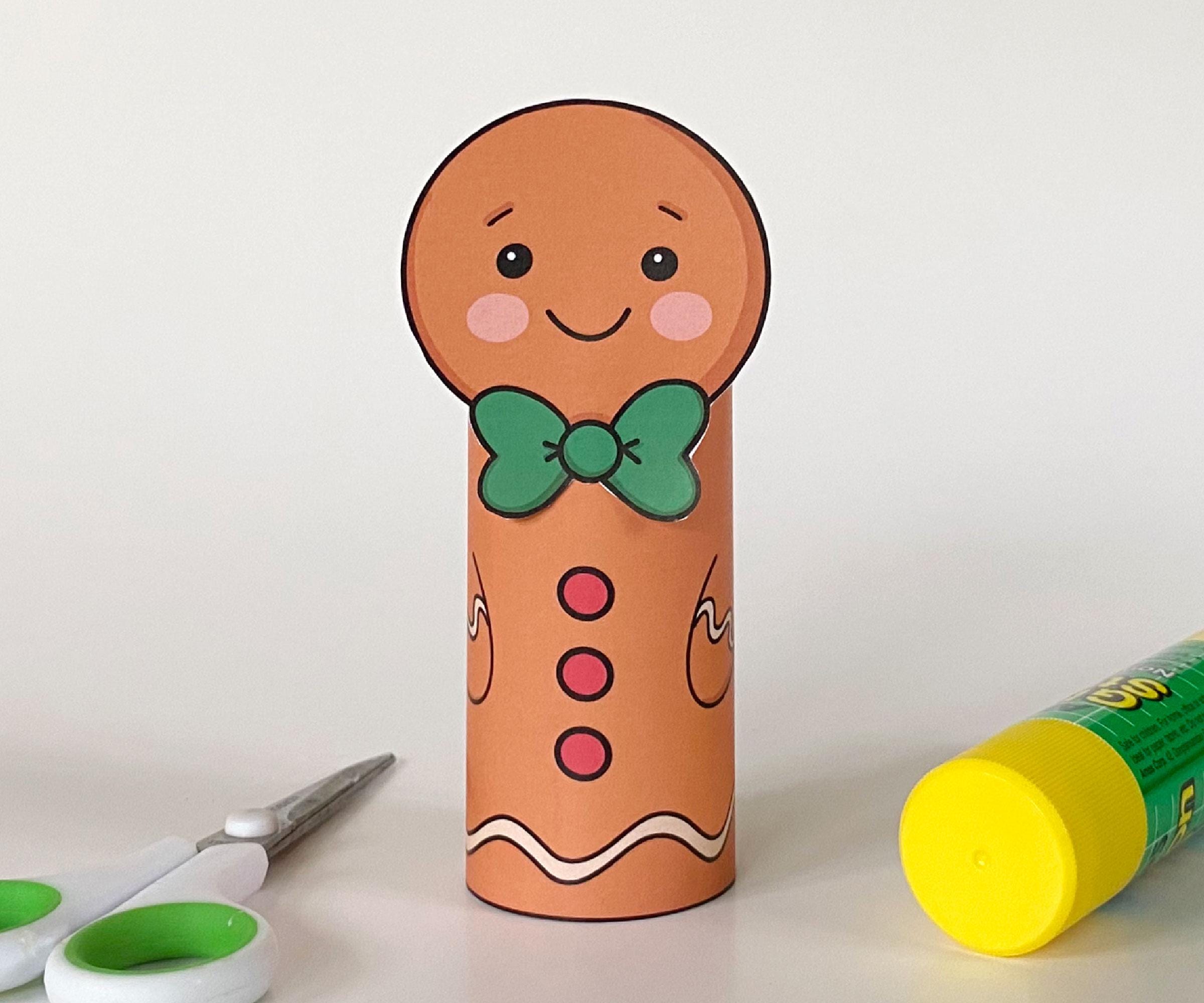 Gingerbread Man Toilet Roll Craft: Christmas DIY Decoration (PDF) - Etsy