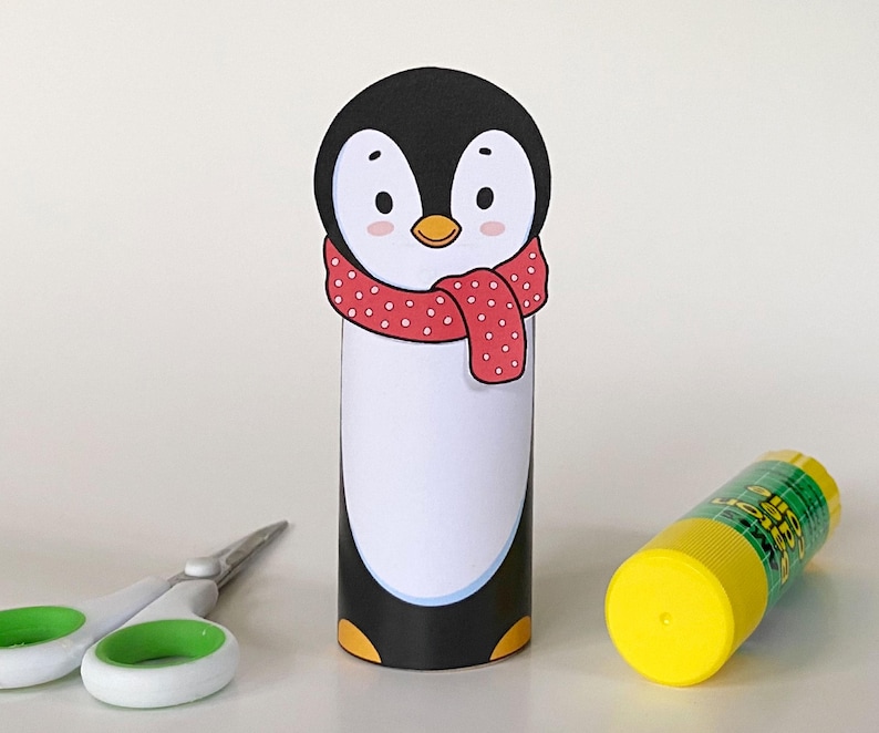 Penguin Printable! Cut and Paste Winter Craft, Kids Activity, Coloring ...