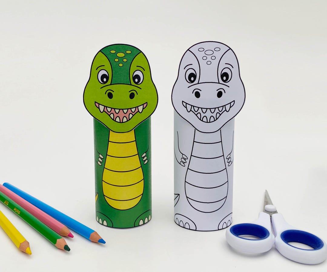 3D Tyrannosaurus Rex! Cut and Paste Printable, Kids Coloring Activity ...