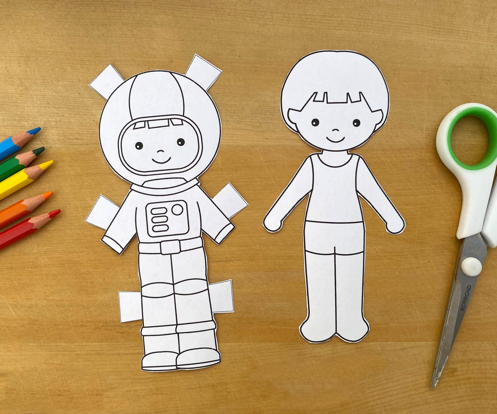Astronaut Paper Craft: Cut, Paste & Color - STEM Activity (PDF ...