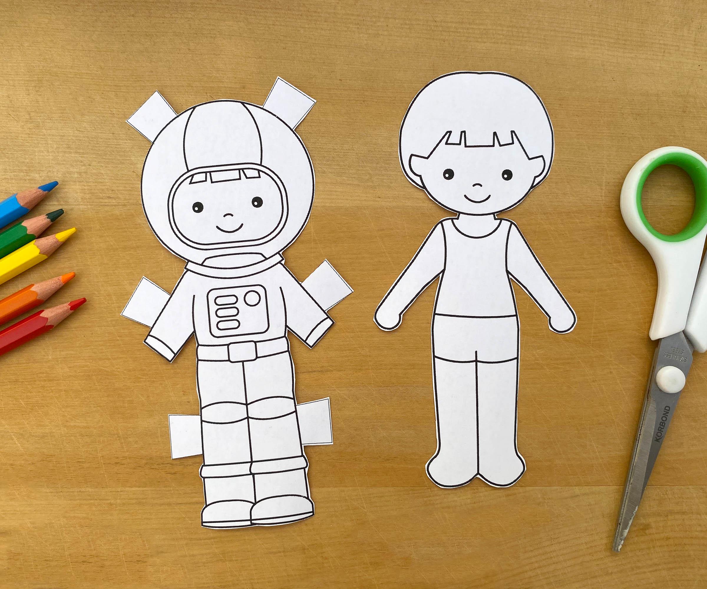 Astronaut Paper Craft: Cut, Paste & Color - STEM Activity (PDF ...