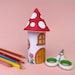 Fairy House Craft: Toadstool House Coloring Page (digital Download) - Etsy