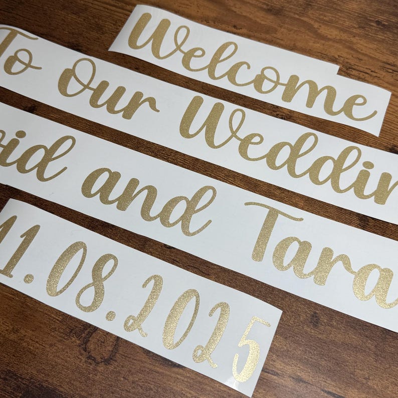 Personalized Wedding Mirror Decal: Custom Welcome Sign, Elegant Vinyl ...