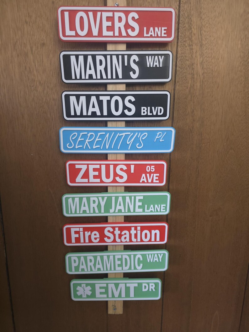 Street Signs - Custom Made 3D Printed - Etsy
