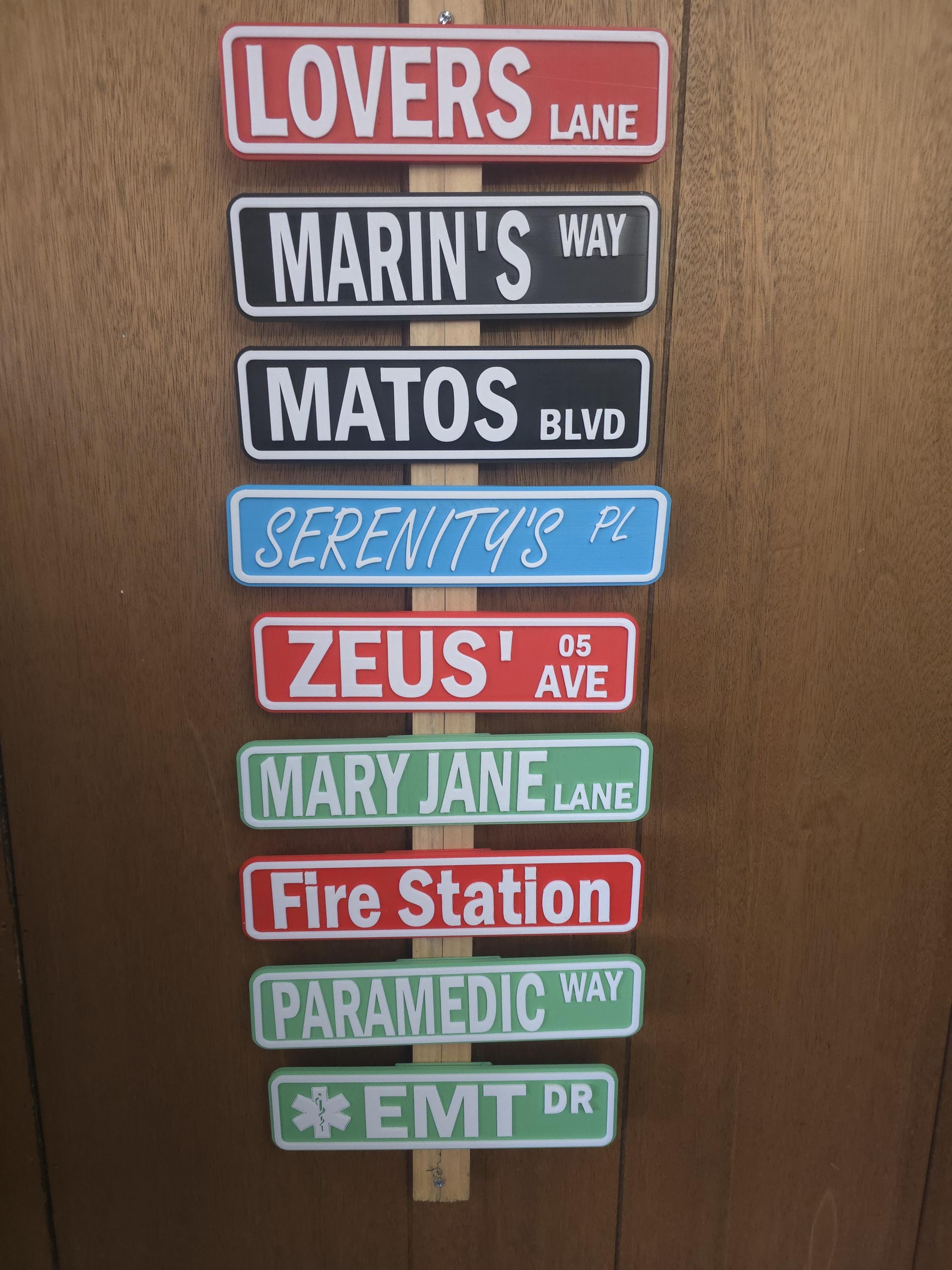 Street Signs - Custom Made 3D Printed - Etsy
