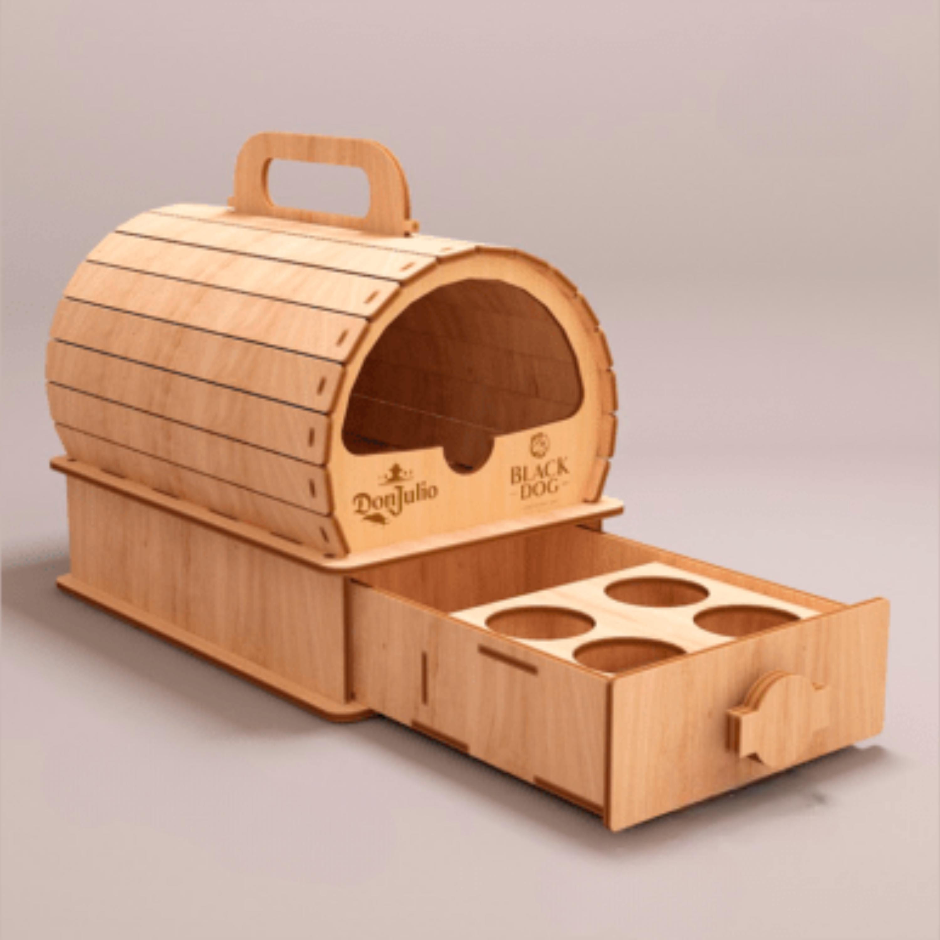 Bar Barrel Wine Liquor Holder Laser Cut Design | Gift for Wine Lovers ...