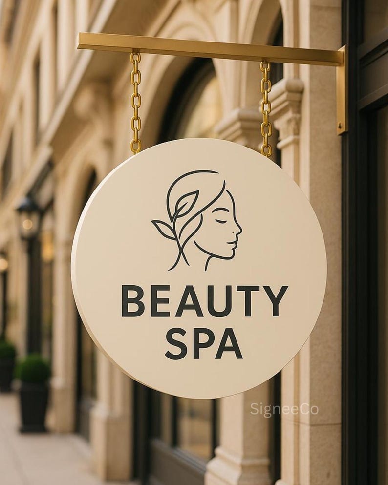 Beauty Spa Sign, Blade Sign, Custom Blade Sign, Hanging Sign, Custom ...