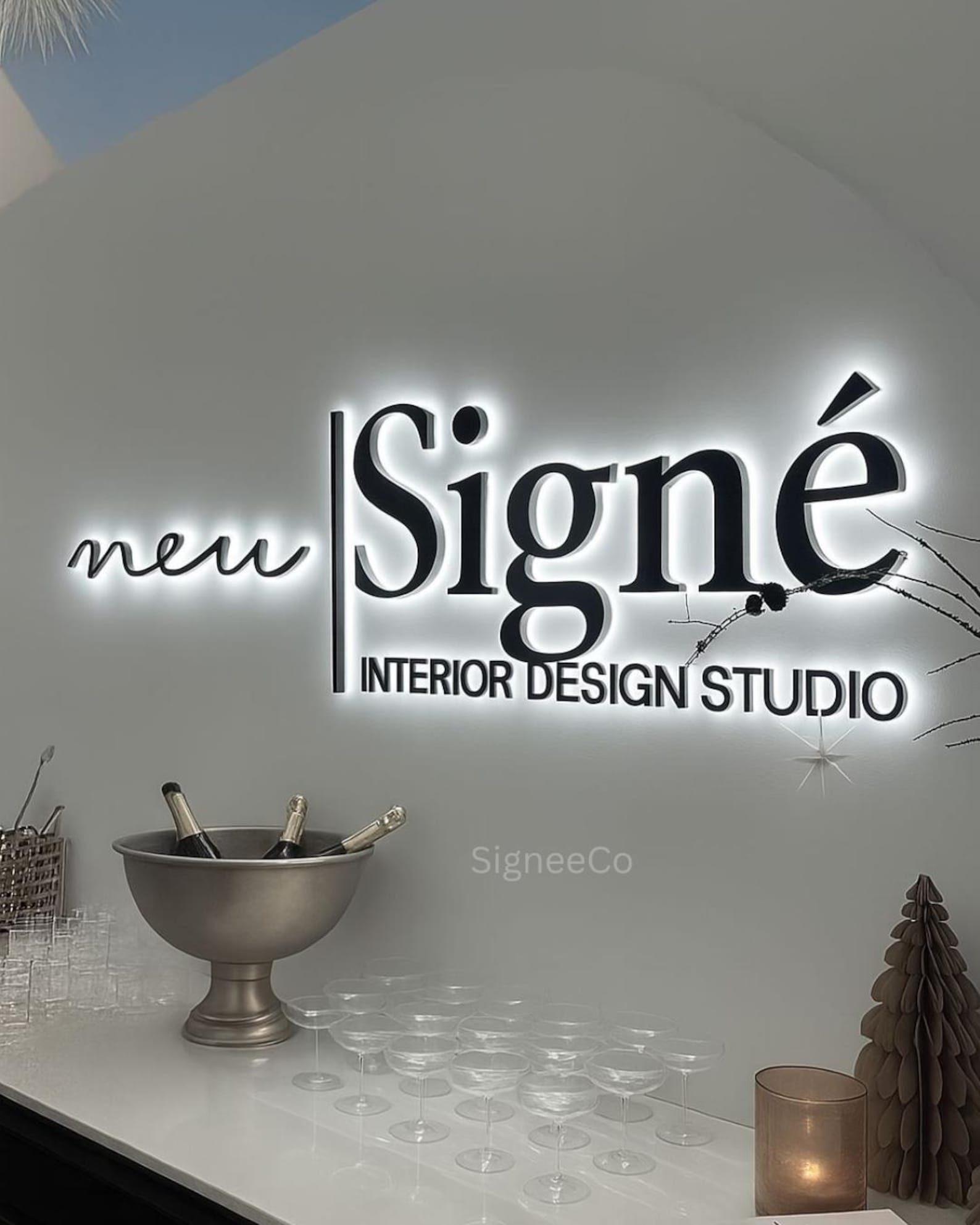Metal Backlit Sign, 3D Business Signboard, Boutique Sign, Metal Letter ...