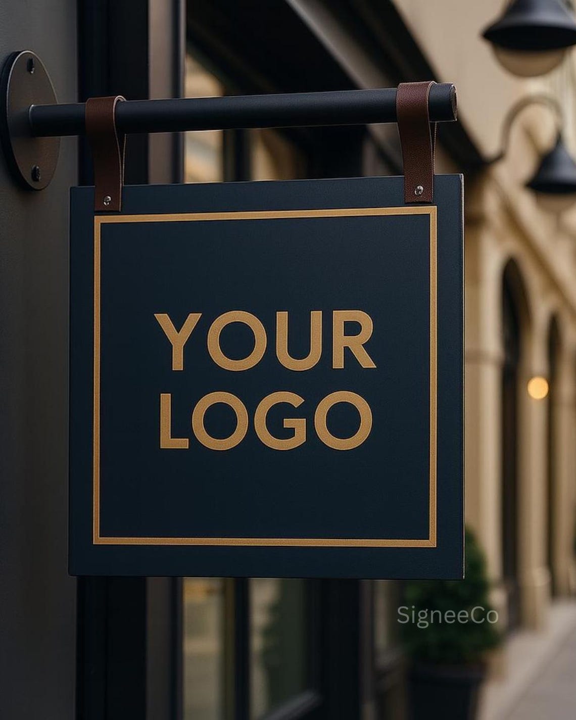 Custom Metal Blade Sign: Double-sided Hanging Storefront Logo - Etsy