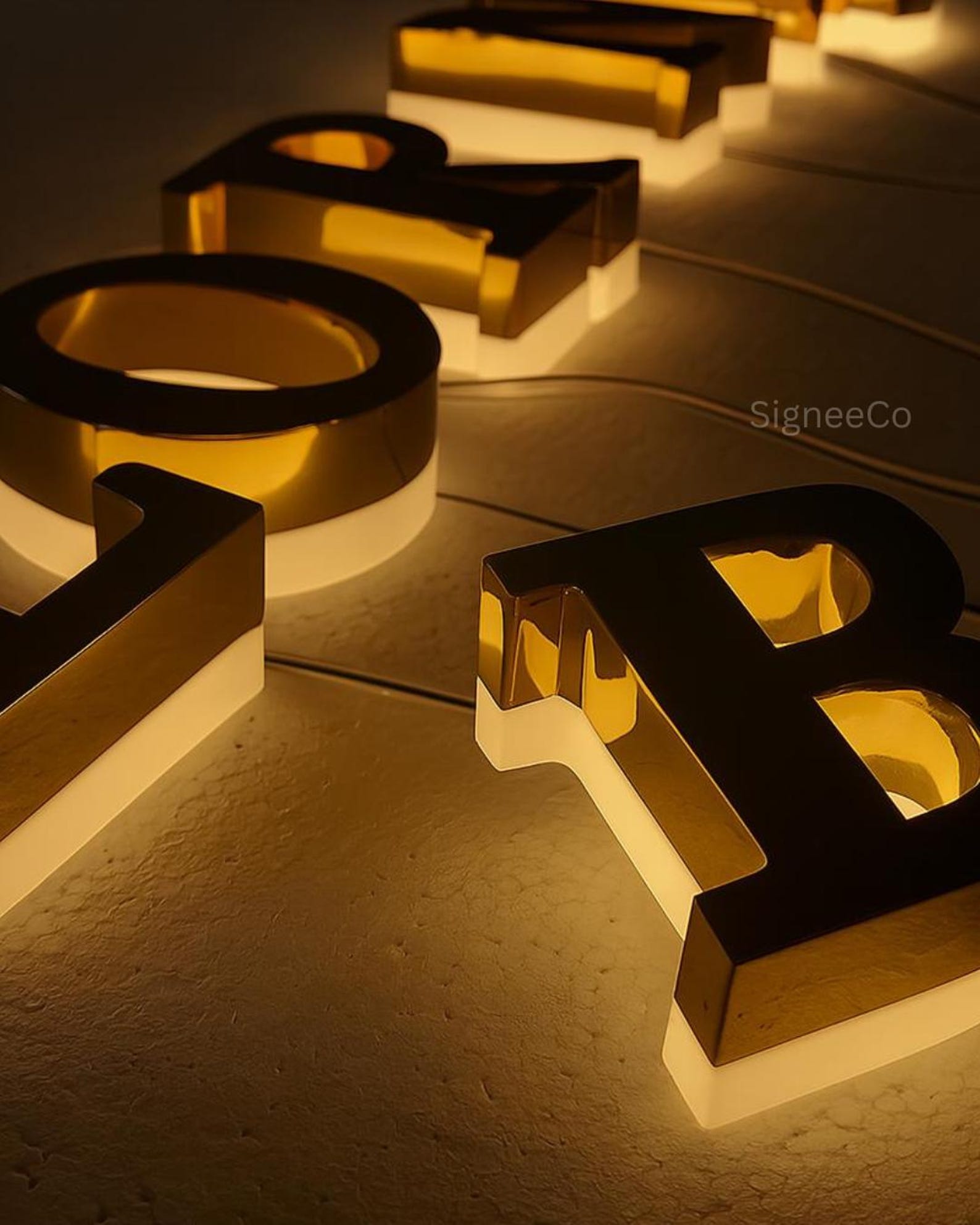 Metal Backlit Sign, 3D Business Signboard, Boutique Sign, Metal Letter ...