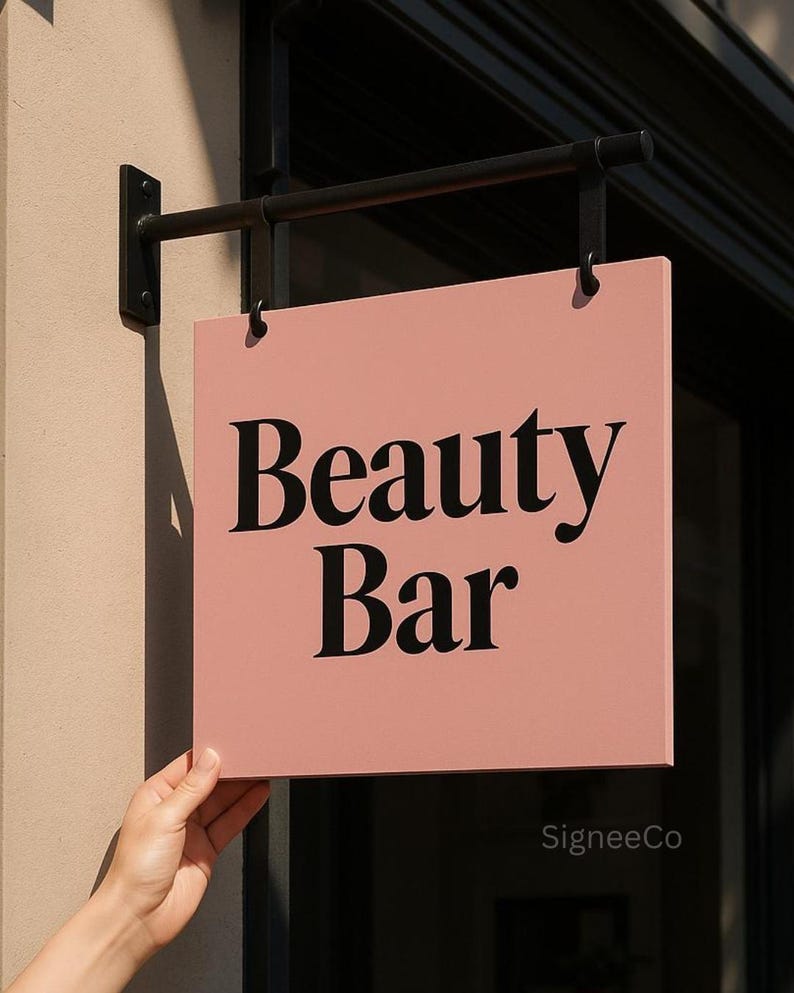 Customizable Double-sided Metal Blade Sign: Outdoor Shop Logo - Etsy
