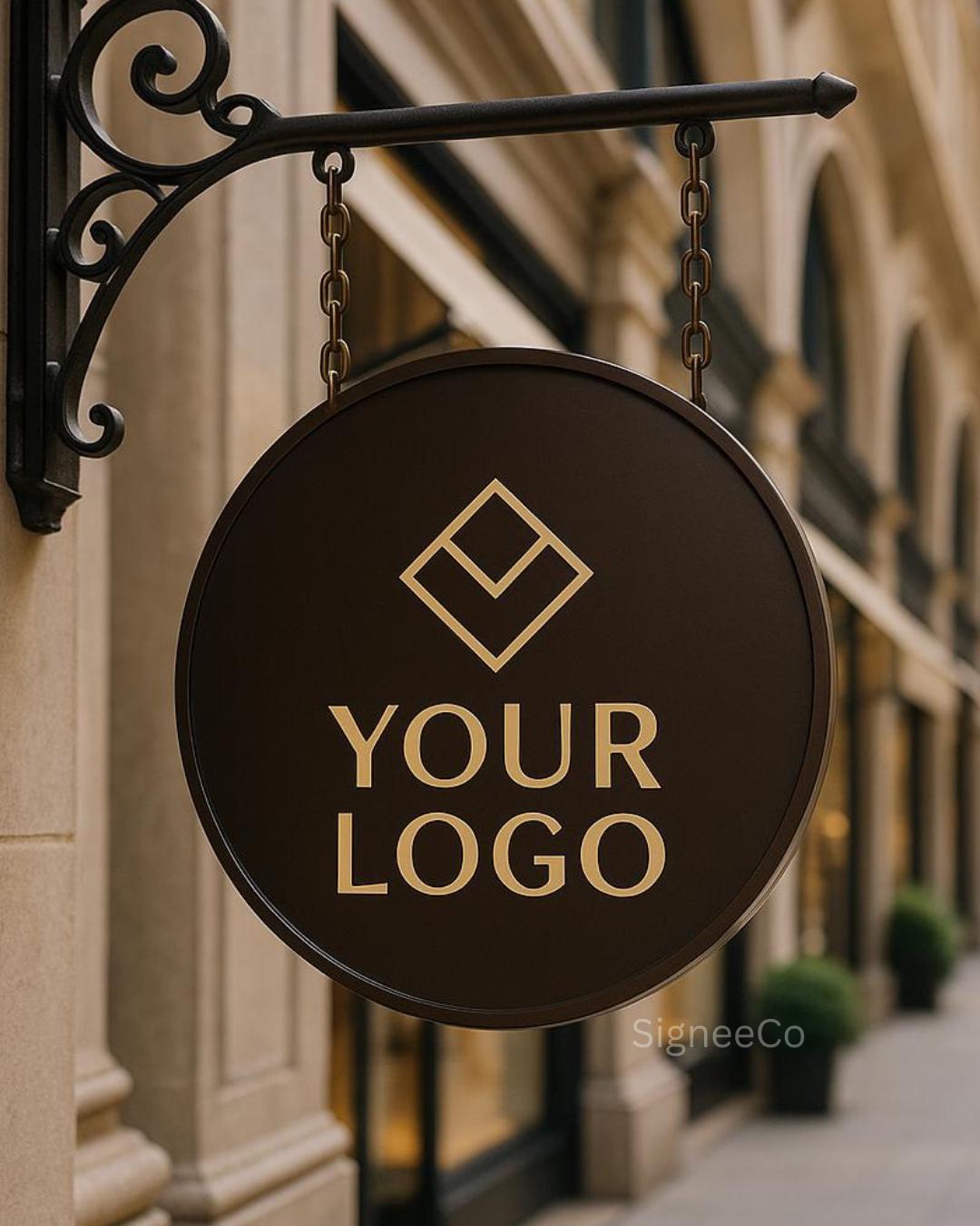 Customizable Double-sided Metal Blade Sign: Outdoor Shop Logo - Etsy