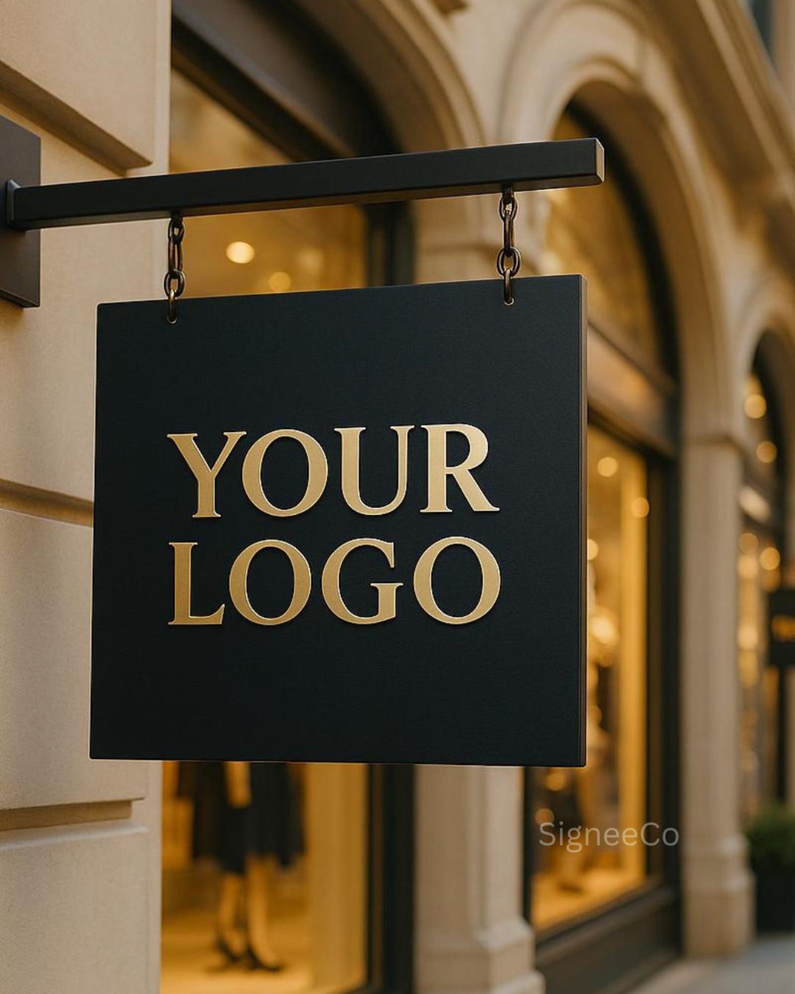 Custom Metal Blade Sign: Double-sided Hanging Storefront Logo - Etsy