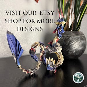 Hand-folded Origami Dragon - Unique Handmade Dragon Art Sculpture for ...