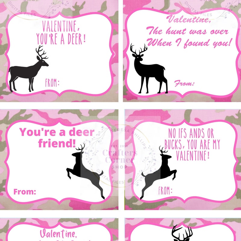 Deer Valentines - Etsy