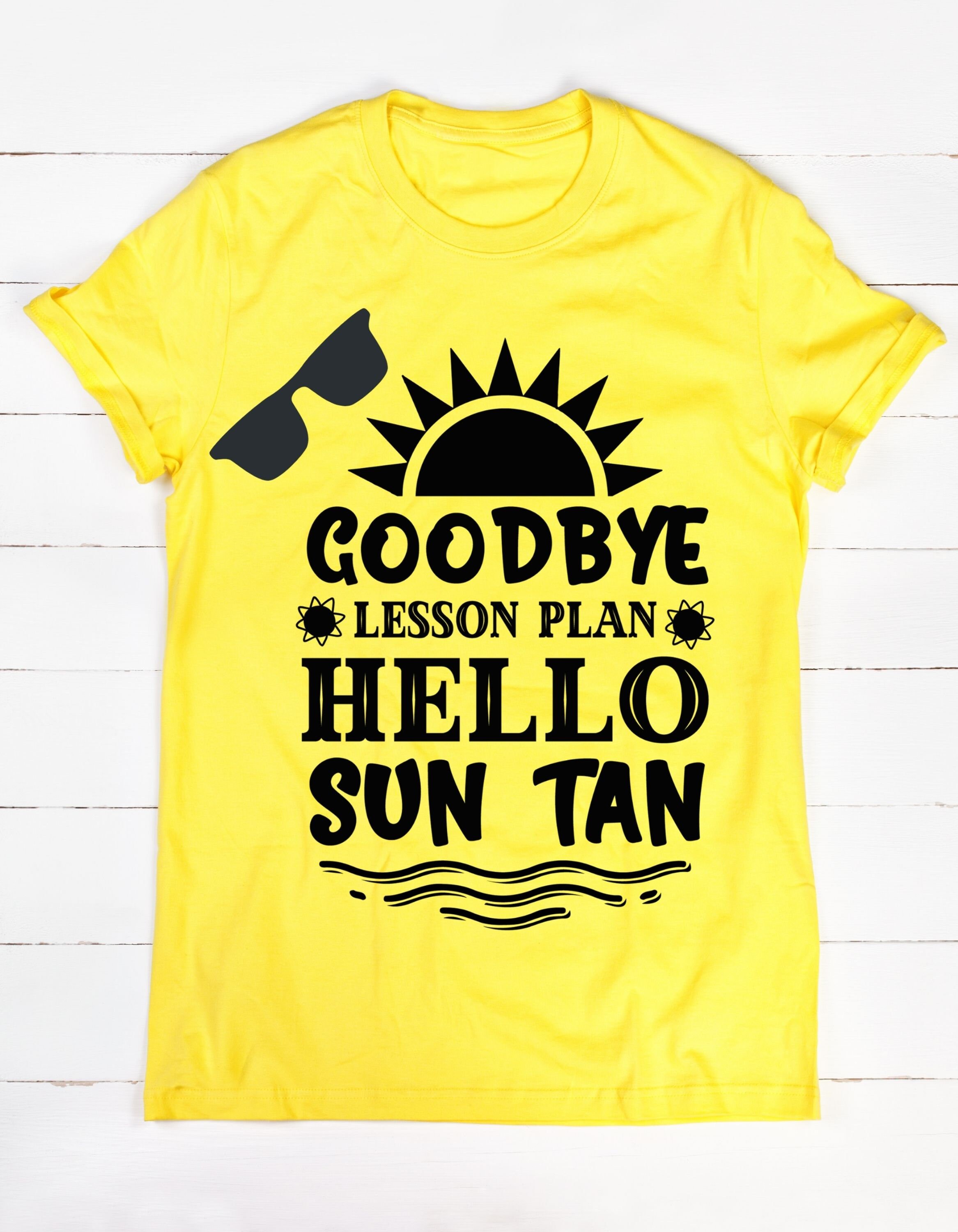 Goodbye Lesson Plan Hello Sun Tan-digital File-svg, Png and Dxf - Etsy