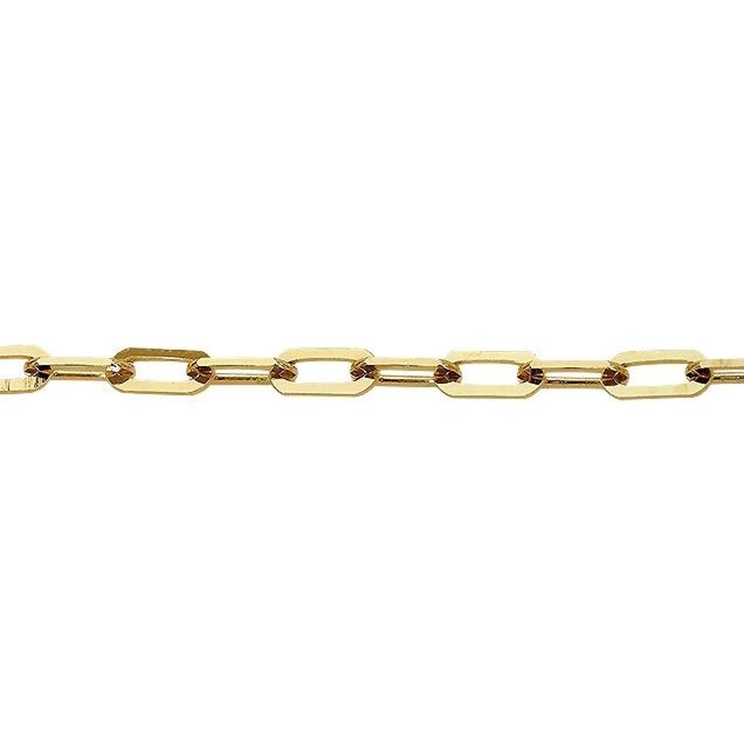 10k Gold Flat Paperclip Chain Link Necklace 1.26mm 1.7mm Yellow Gold ...