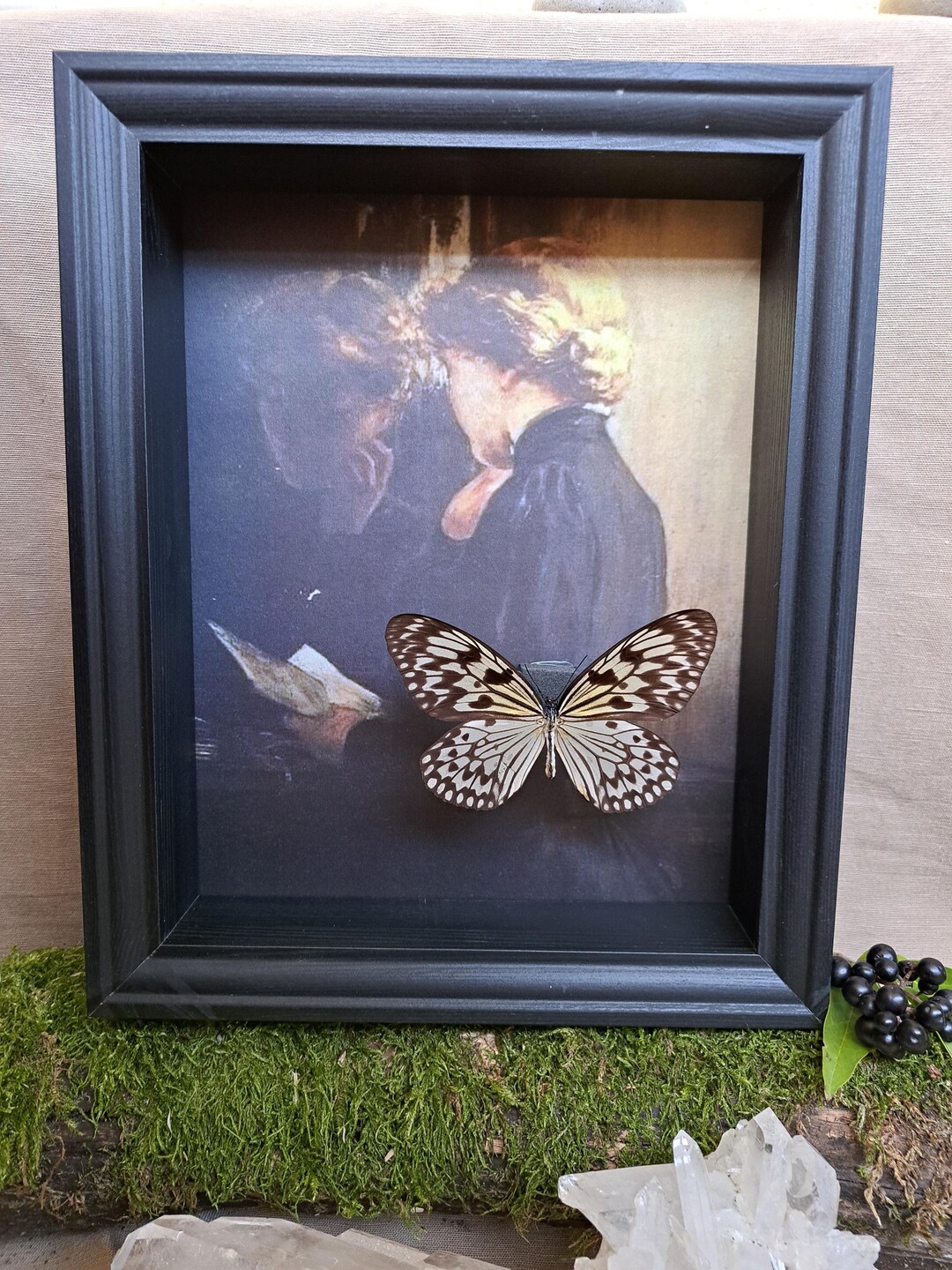 Picture Frame With Real Butterfly and Artistic Background - Etsy