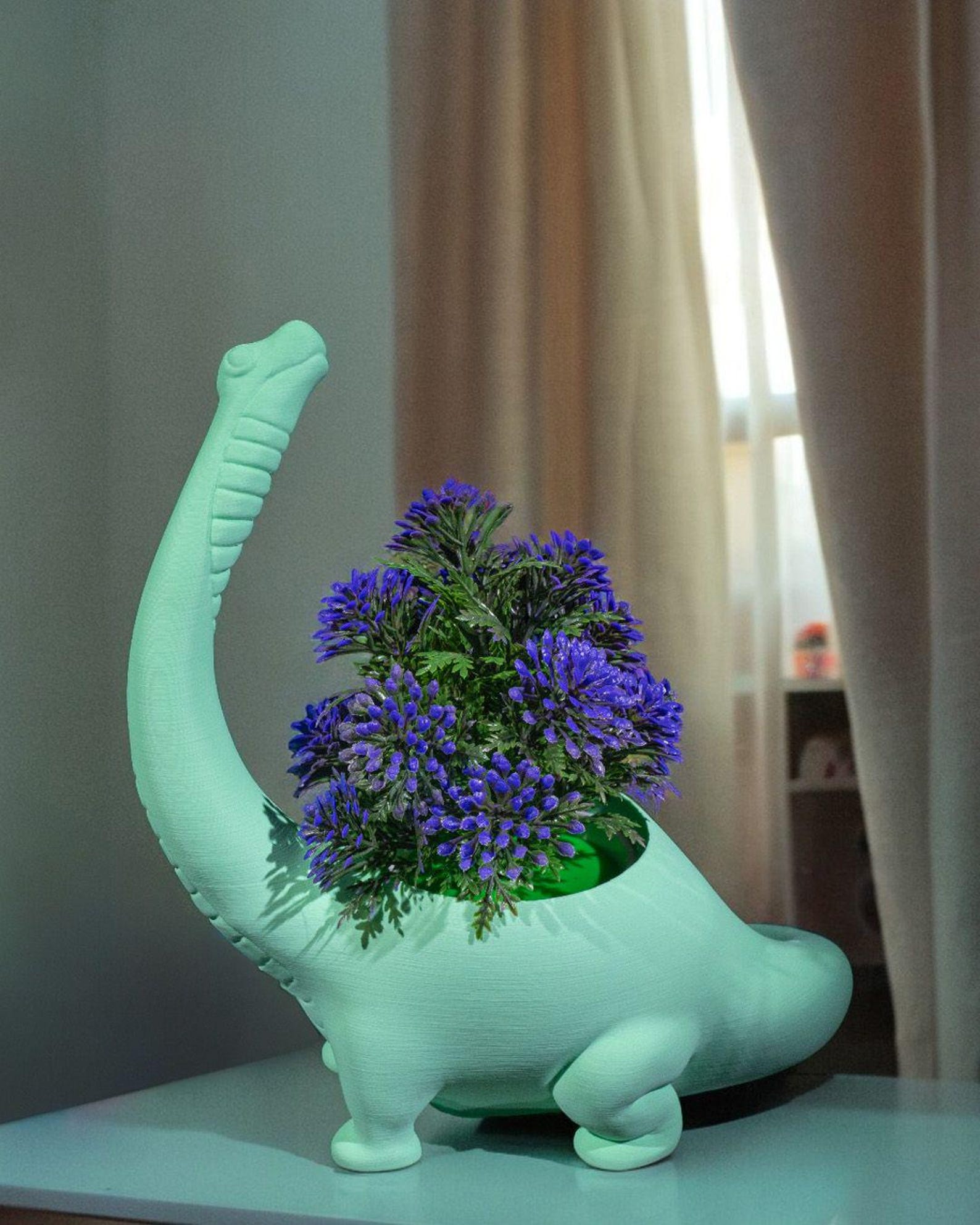 Dino Planter - Cute Dinosaur Pot, Adorable Indoor Decor Gift for Home ...